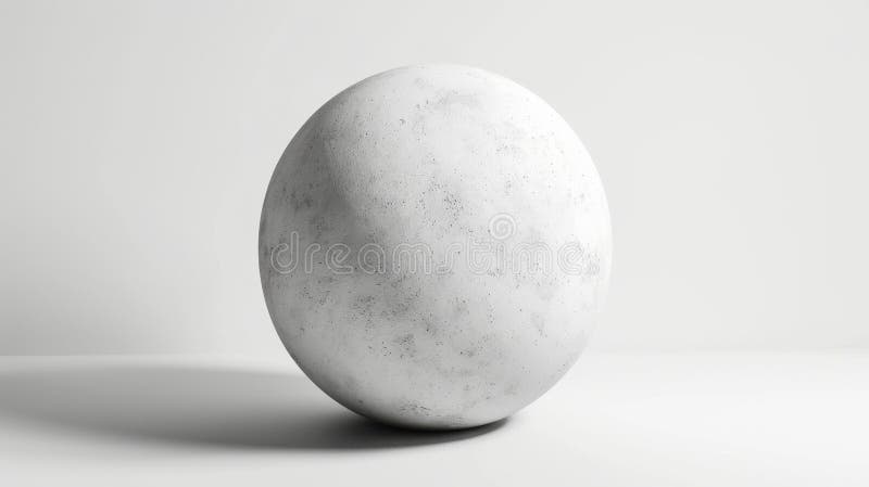 White Spherical Object on a White Background Stock Illustration ...