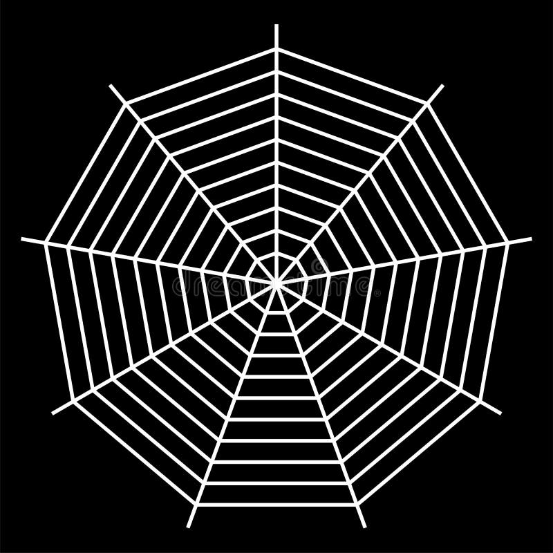 White Spider Web - Cobweb Vector on Black Background - Illustration ... White Spider Web - Cobweb Vector on Black Background - Illustration ...