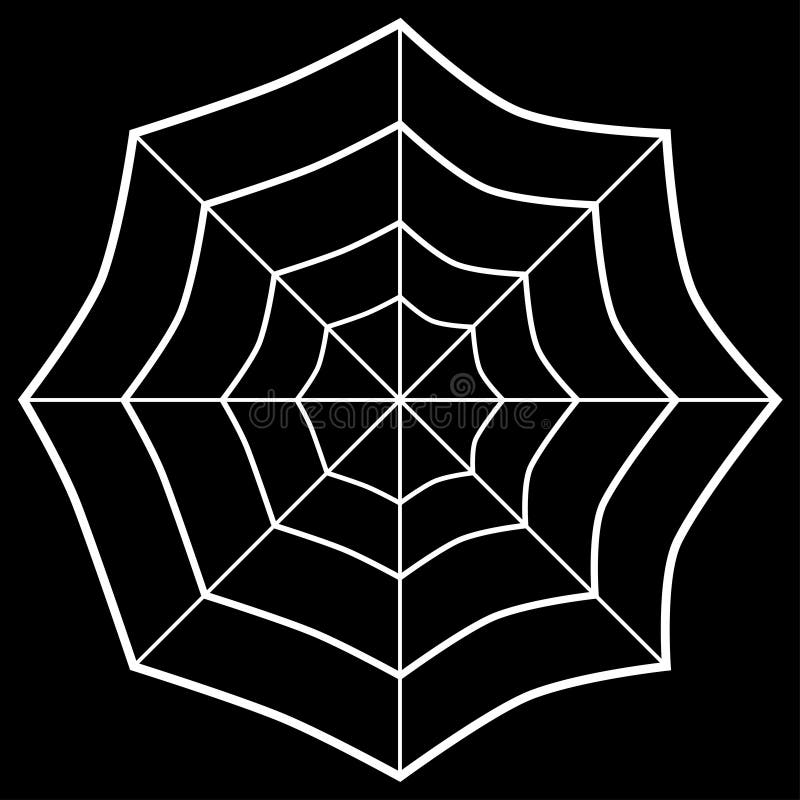 White Spider Web Seamless Pattern Stock Vector - Illustration of black ...