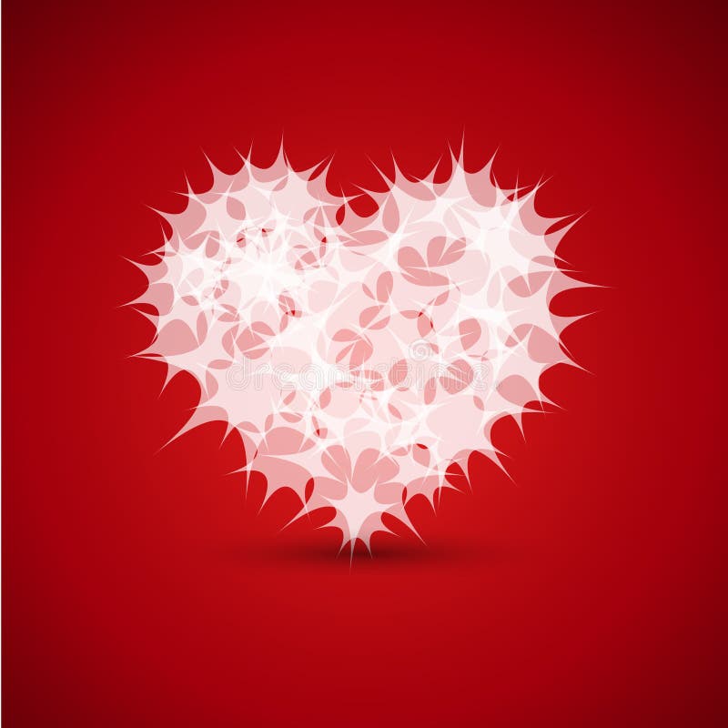 Red spiky heart stock illustration. Illustration of abstract - 28802063