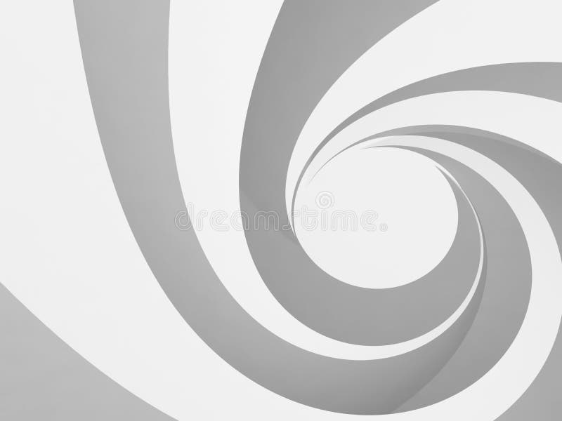 White Spiral Background. Abstract Digital 3 D Stock Illustration ...