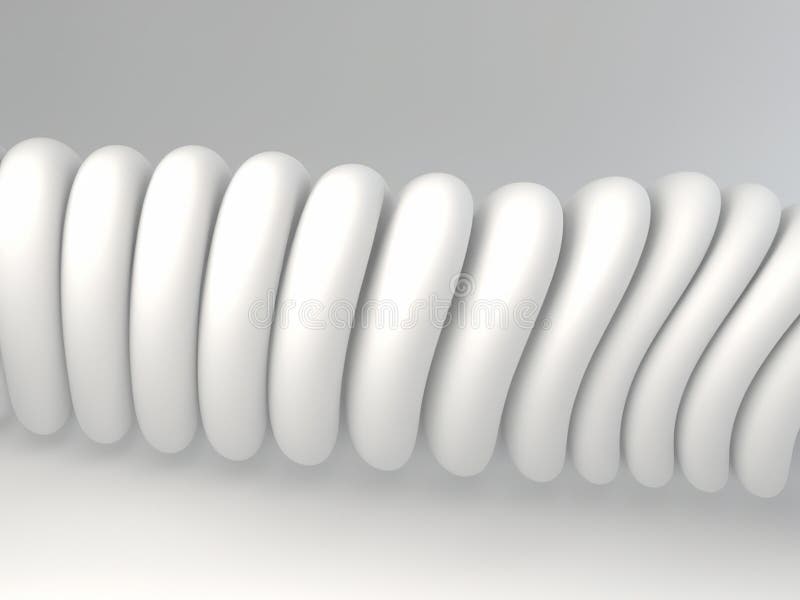 White Spiral Background with Copy Space. 3d Illustration Stock ...