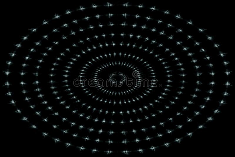 White Spiral Black Light Circles Pattern Whirl Bright Shine Circular ...