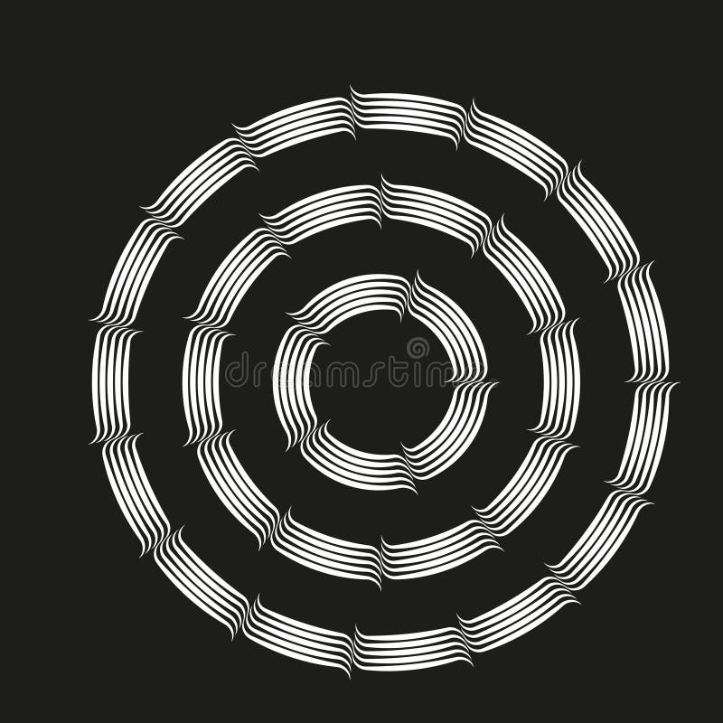 Black White Circles Pattern Illusion Stock Illustrations – 3,851 Black ...