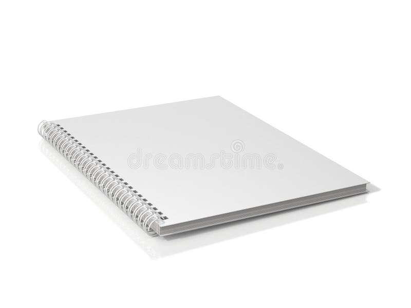 White spiral notebook. stock illustration. Illustration of book - 131059901