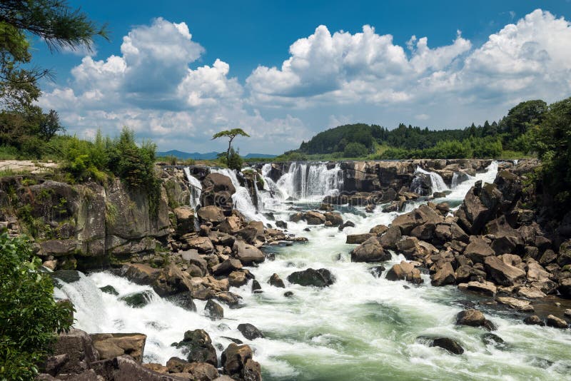 White splashing waterfall stock photo. Image of cloud - 168879100