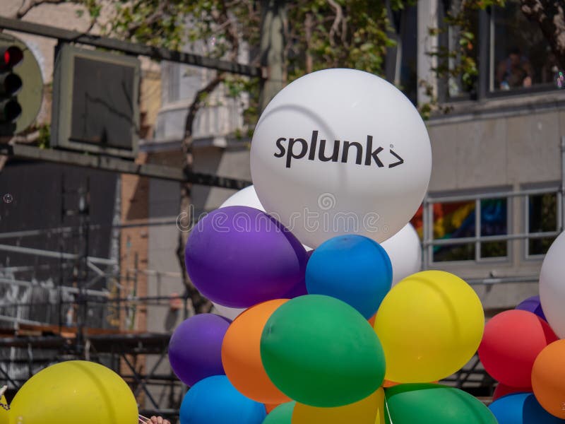 White Splunk Logo on Balloon in Urban Setting Editorial Stock Photo ...