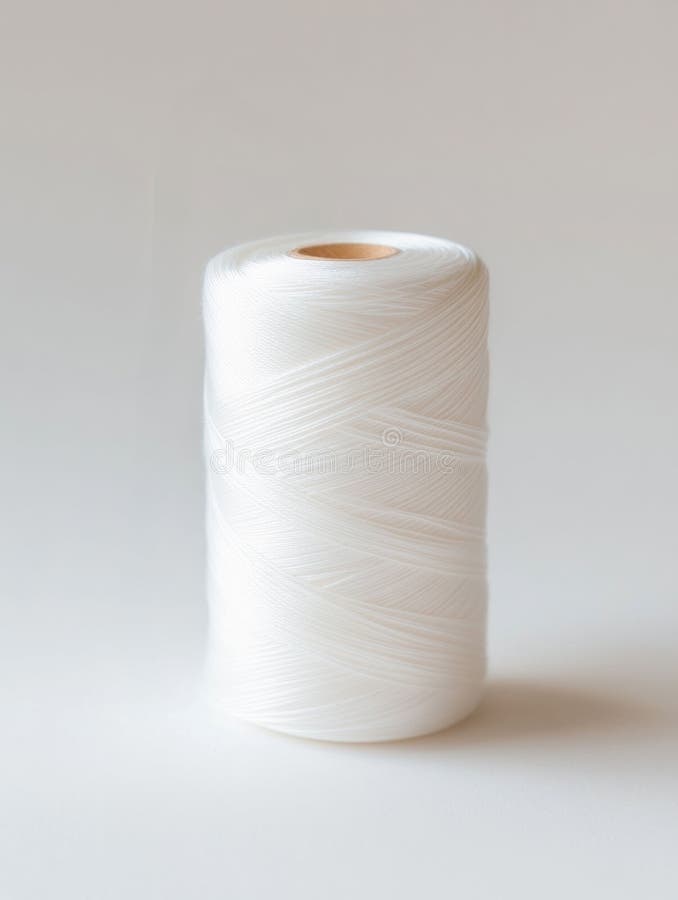 White Spool of Thread Isolated on a Clean Background. Generative Ai ...