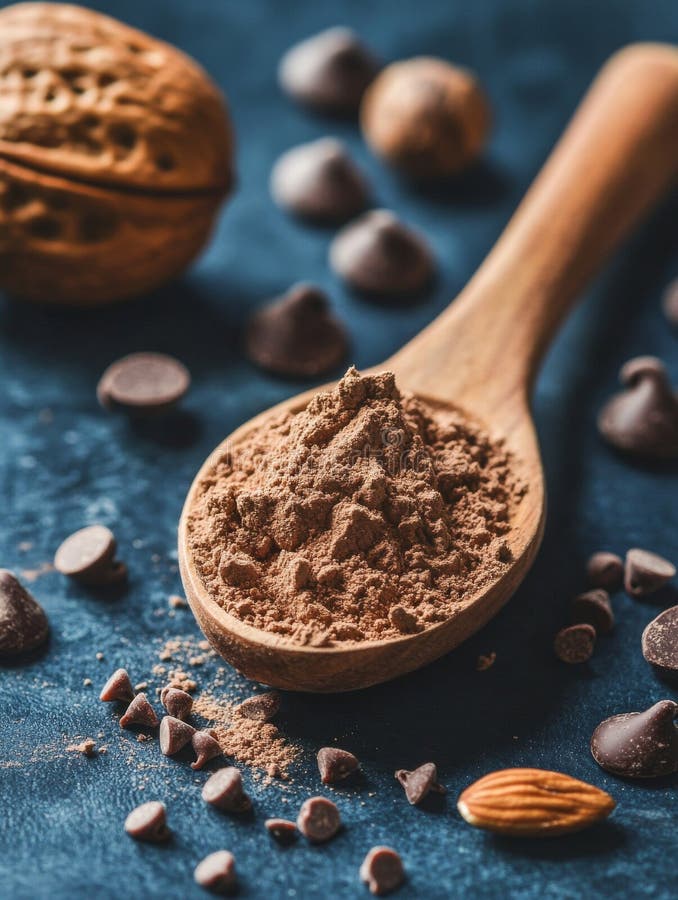 With White Spoons, Different Nuts and Seeds Powders are Shown Close Up ...