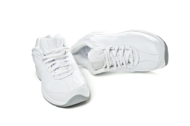 White sport shoes stock photo. Image of shoelace, sport - 4910312