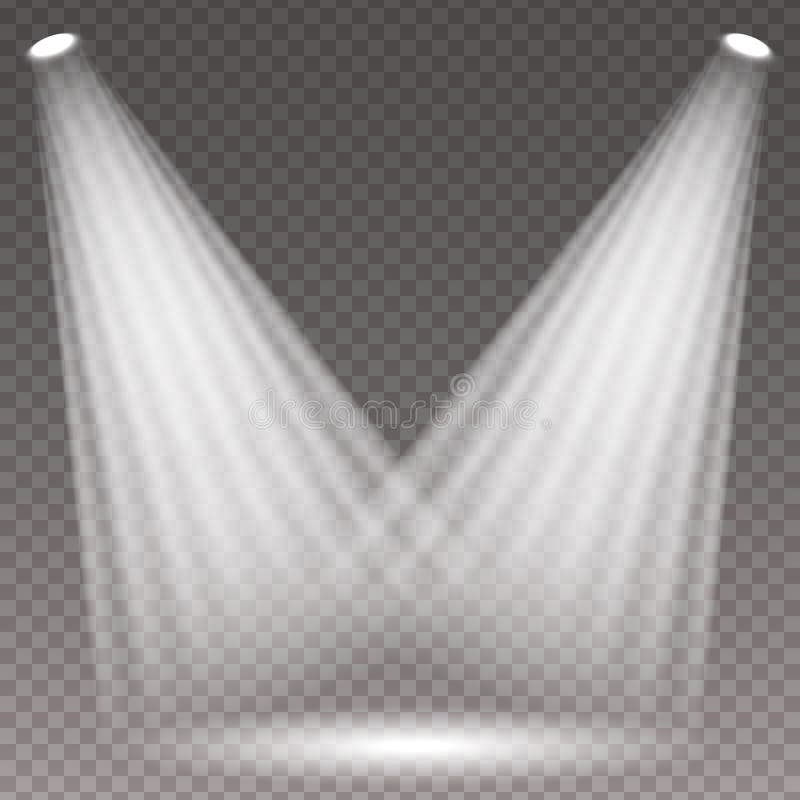 White spotlight shines stock vector. Illustration of concert - 181804592