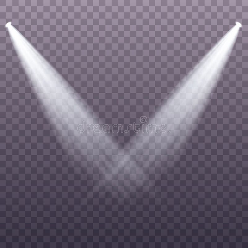 White spotlight shines stock vector. Illustration of club - 189563341