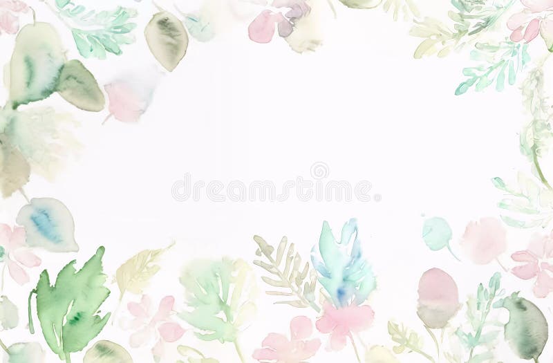 White Spring Background with Frame. Generative AI Stock Image - Image ...