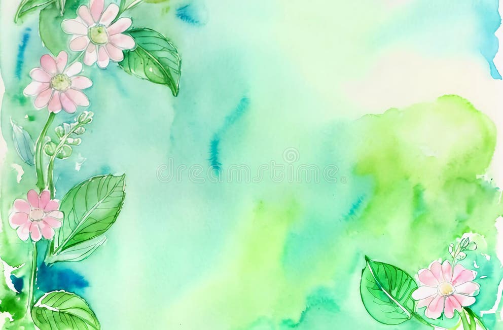 White Spring Background with Frame. Generative AI Stock Image - Image ...