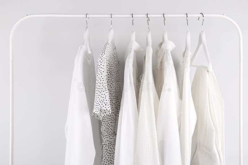 White Spring Summer Female Clothes Stock Image - Image of boutique ...