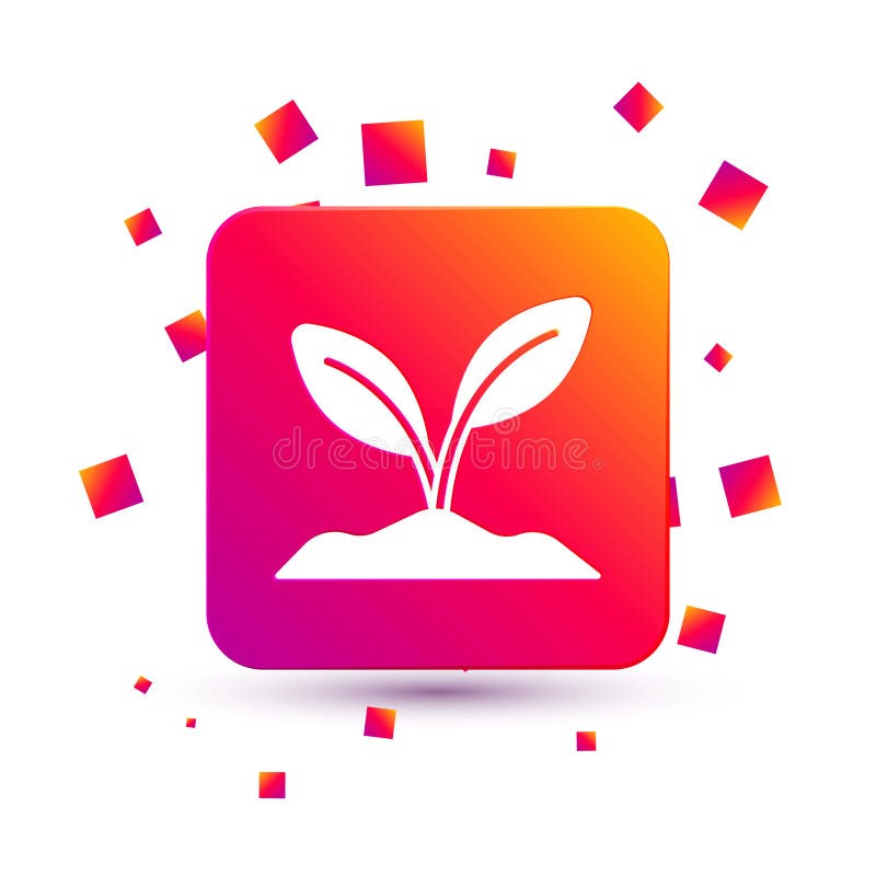 White Sprout Icon Isolated on White Background. Seed and Seedling ...