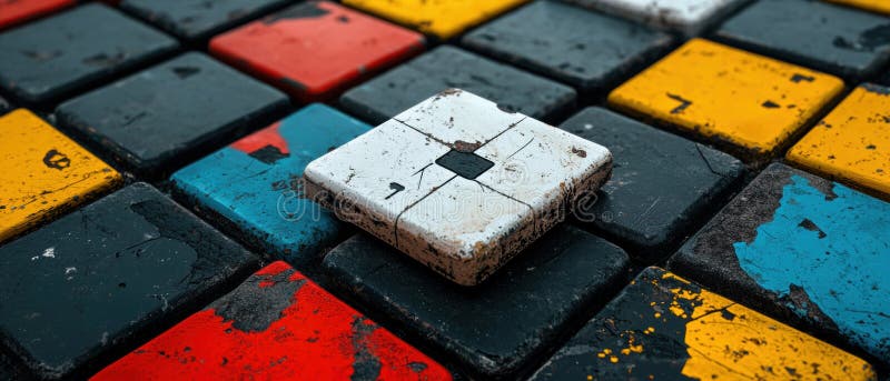 A White Square with a Black Dot in the Center is Surrounded by a ...