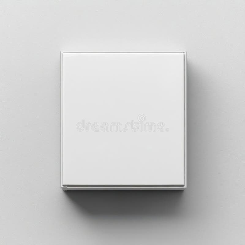 White Square Box on White Background Stock Illustration - Illustration ...