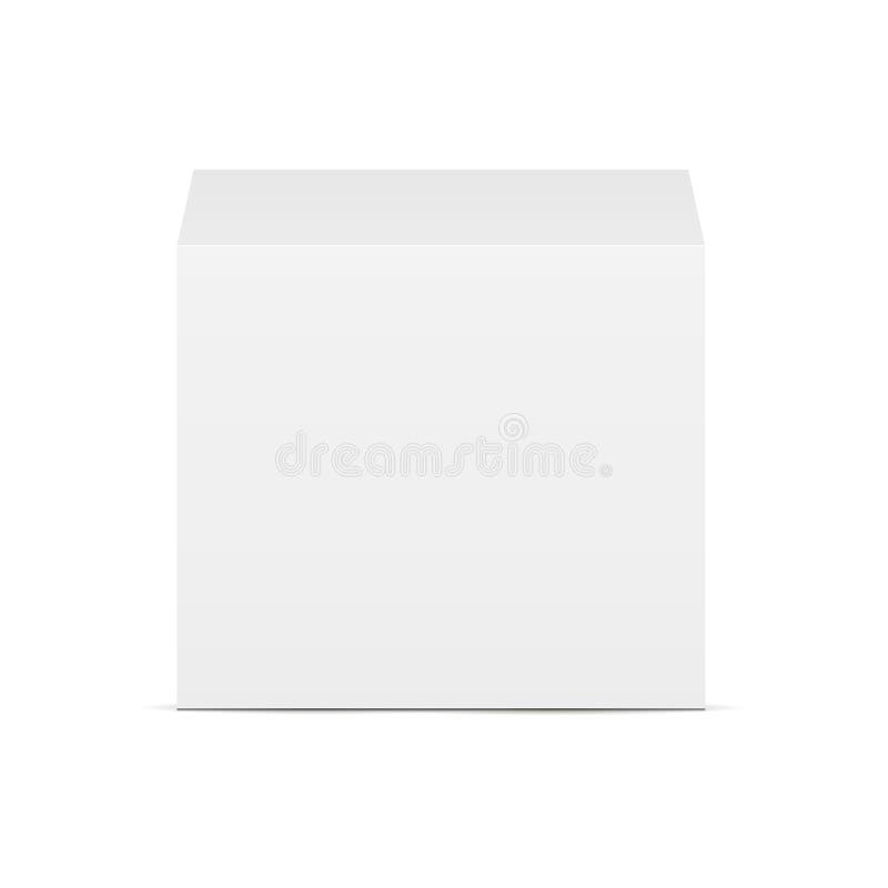 White Square Box - Front View Stock Vector - Illustration of closed ...