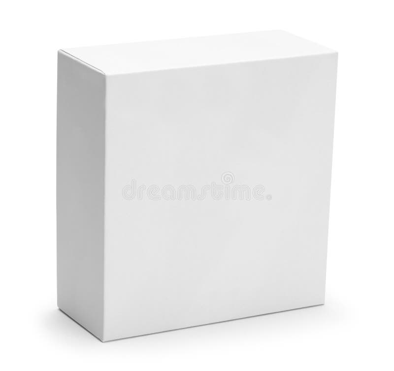 White Square Box Upright stock image. Image of front - 347835061