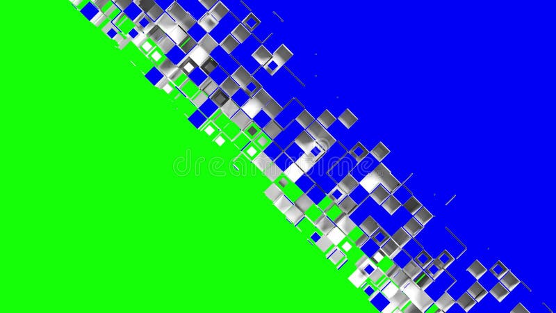 Abstract Square Cells and Cubes on Chroma Key Stock Footage - Video of ...