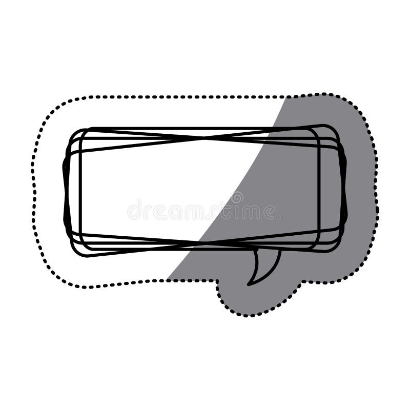 White Square Chat Bubble Icon Stock Illustration - Illustration of blog ...