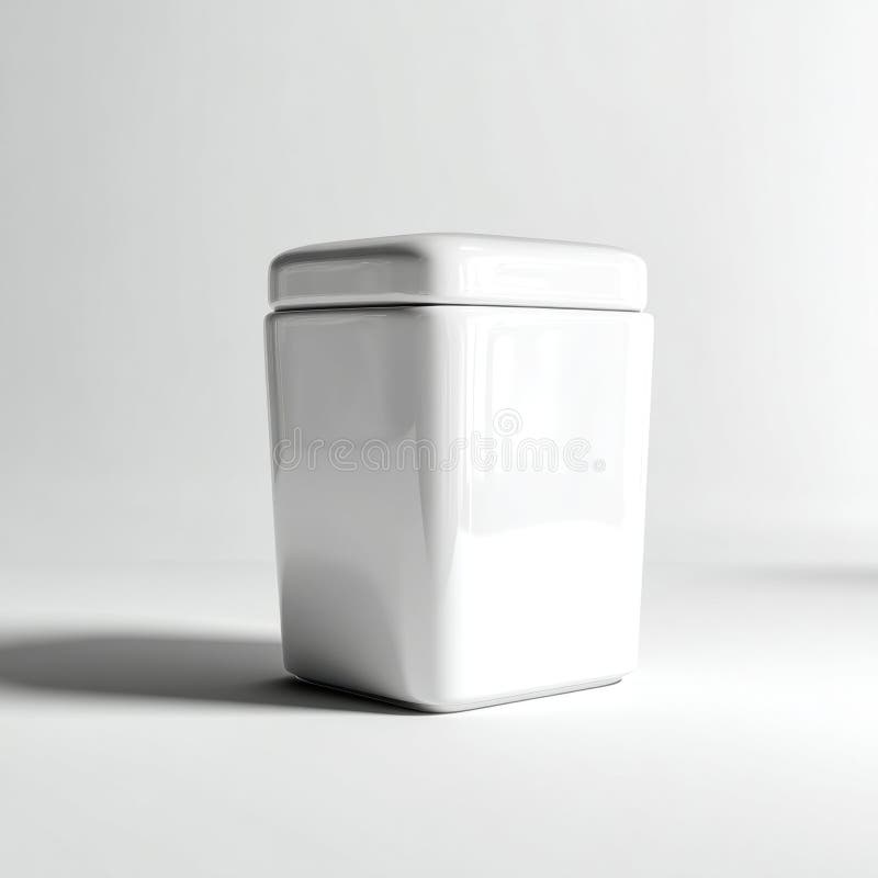 White Square Container Mockup Stock Illustration - Illustration of ...