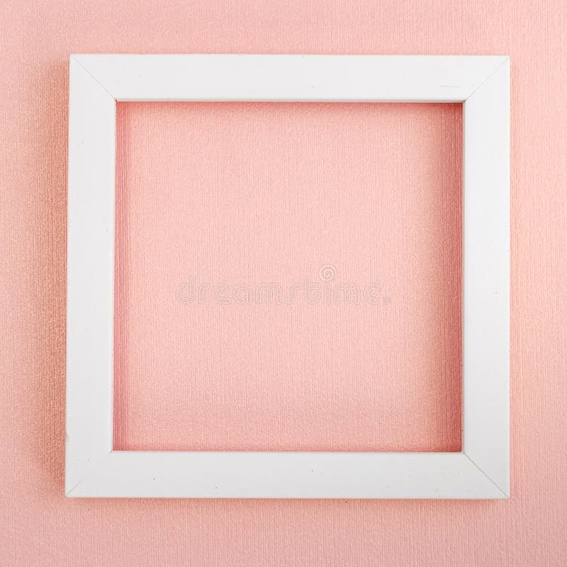 White Square Frame on a Pink Pearl Design Board Stock Image - Image of ...