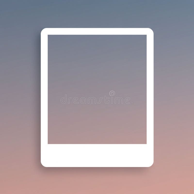 A White, Square Frame with a Polaroid-style Border is Set Against a ...