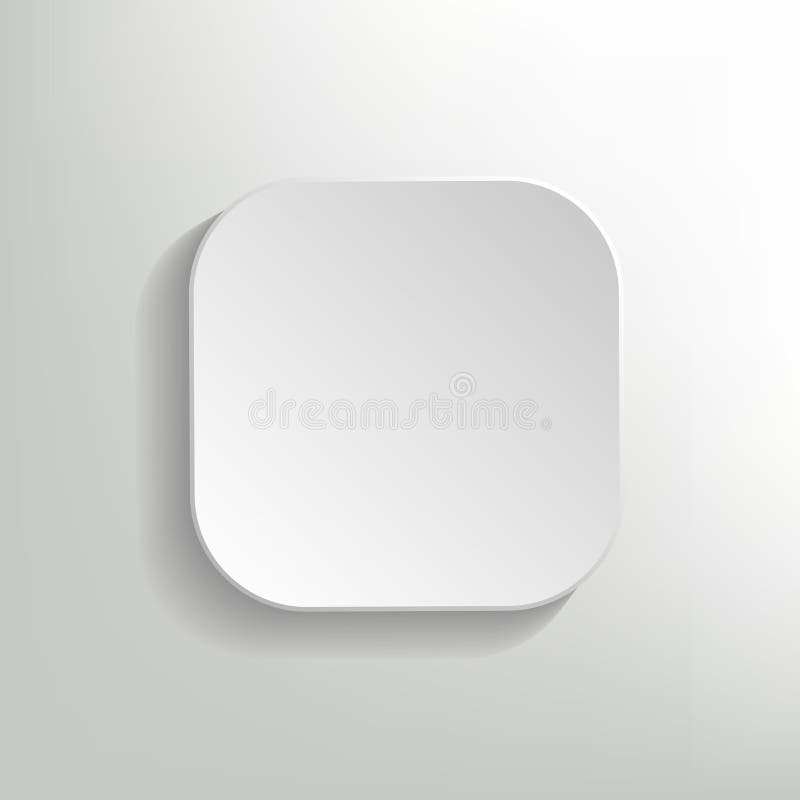 White Square Frame with Round Corners on Gray Wall with Shadow. Vector ...