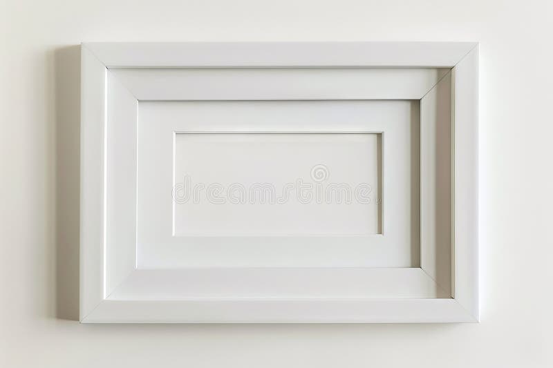 A White Square Frame on a Wall Stock Photo - Image of white, indoor ...