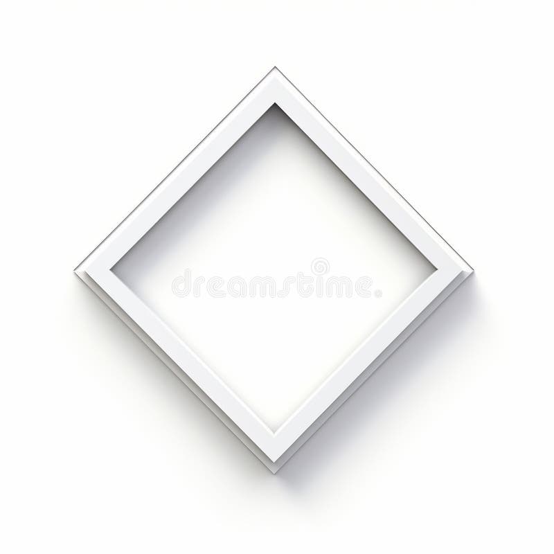 White Square Frame on White Background Vector Photo Stock Illustration ...