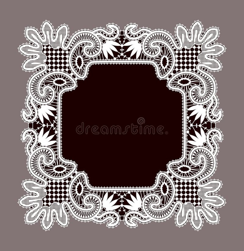 Square Lace Frame. stock vector. Illustration of fashioned - 70734294