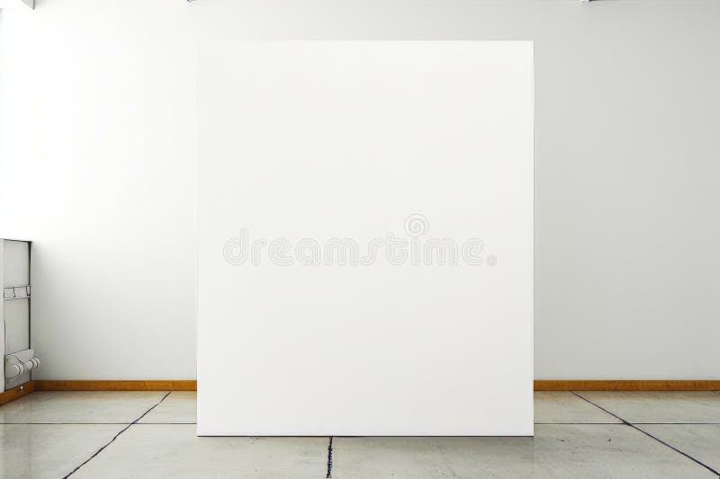 White Square Object is Standing in Room with Tile Floor. Generative AI ...