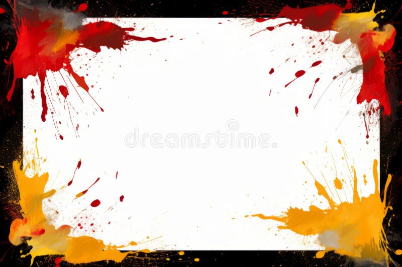 A White Square with Paint Splatters on it Stock Illustration ...