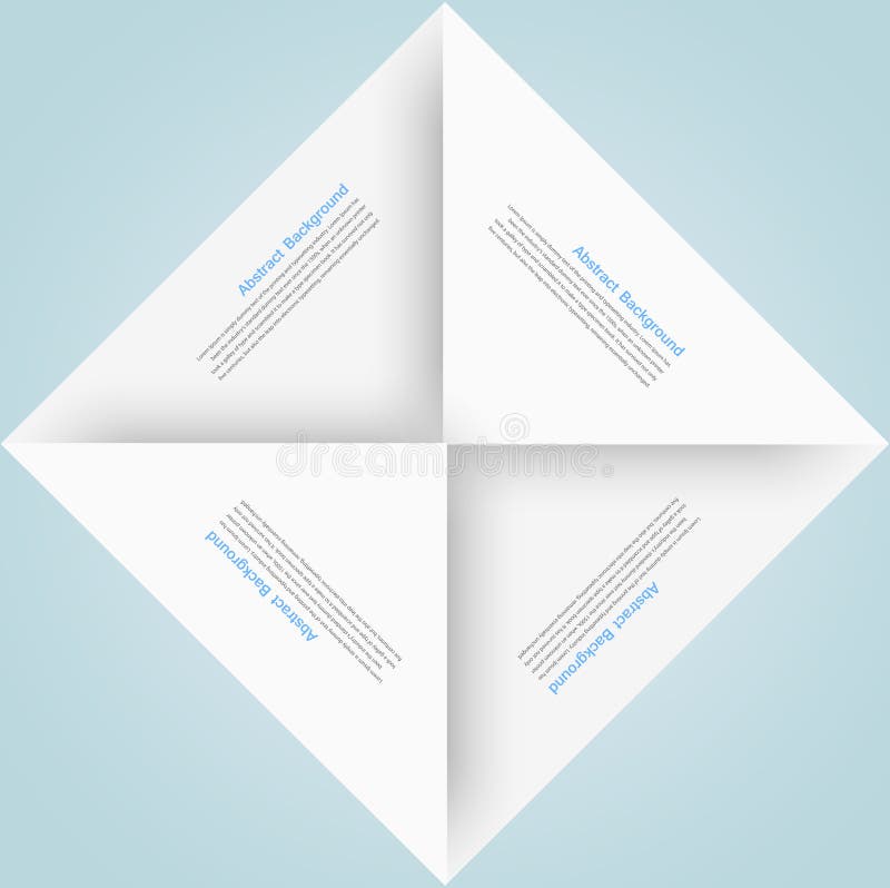 White Square. Paper Origami Stock Illustration - Illustration of sheet ...