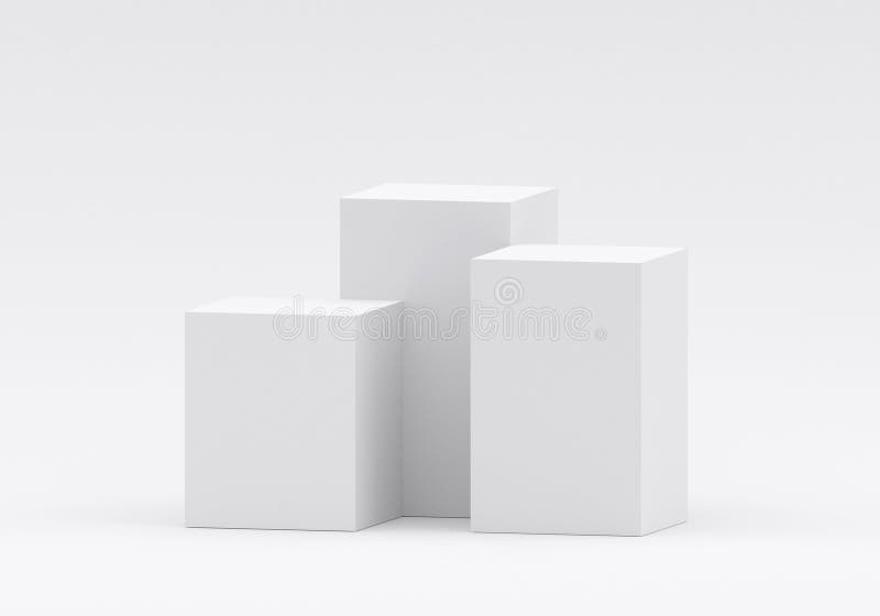 White Square Product Display Podium in Studio Room, for Display ...