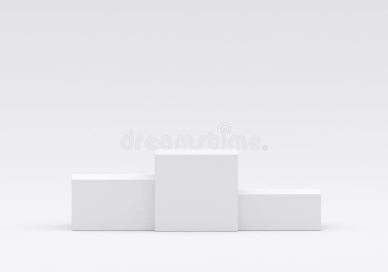 White Square Product Display Podium in Studio Room, for Display ...