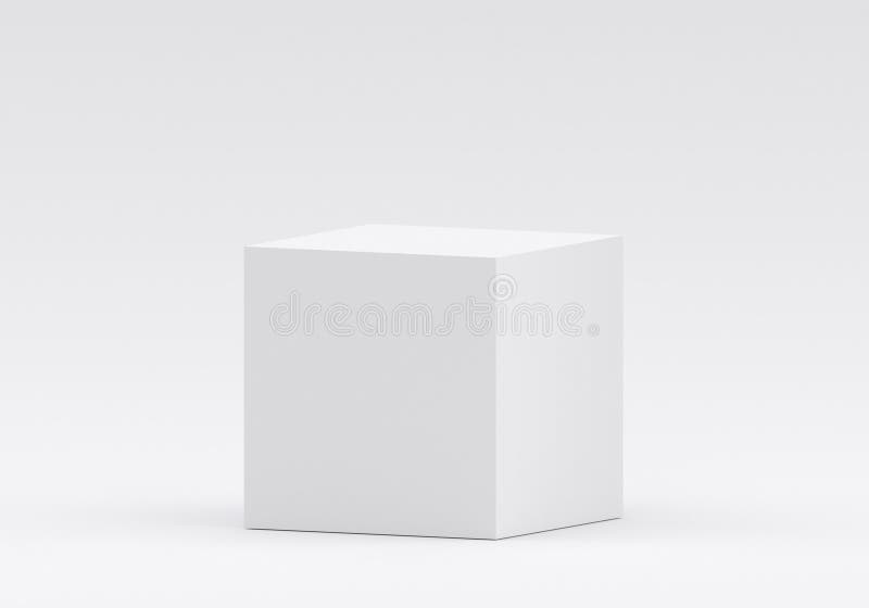 White Square Product Display Podium in Studio Room, for Display ...