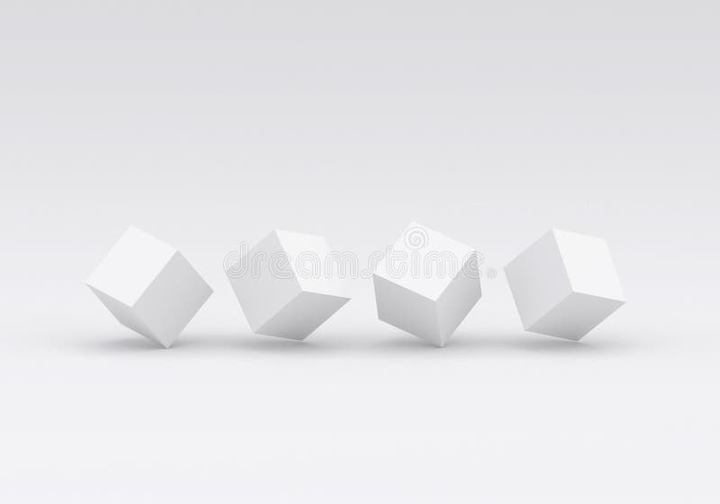 White Square Product Display Podium in Studio Room, for Display ...