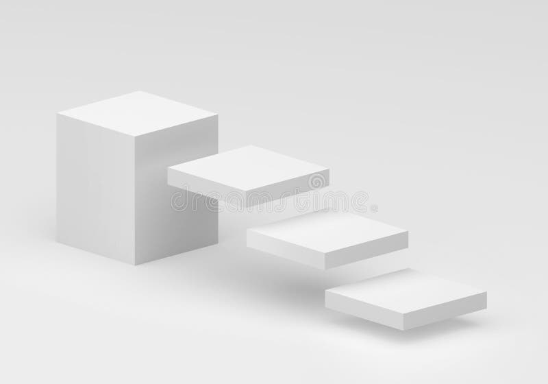 White Square Product Display Podium in Studio Room, for Display ...