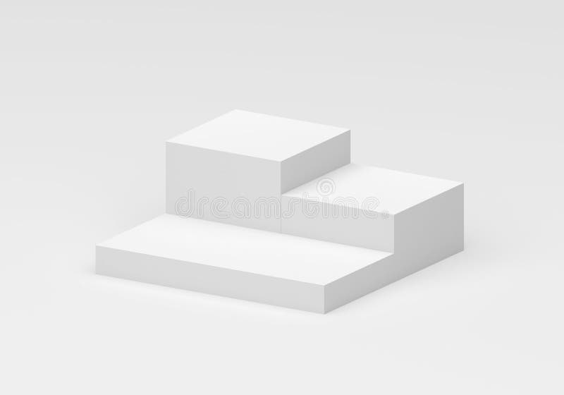 White Square Product Display Podium in Studio Room, for Display ...