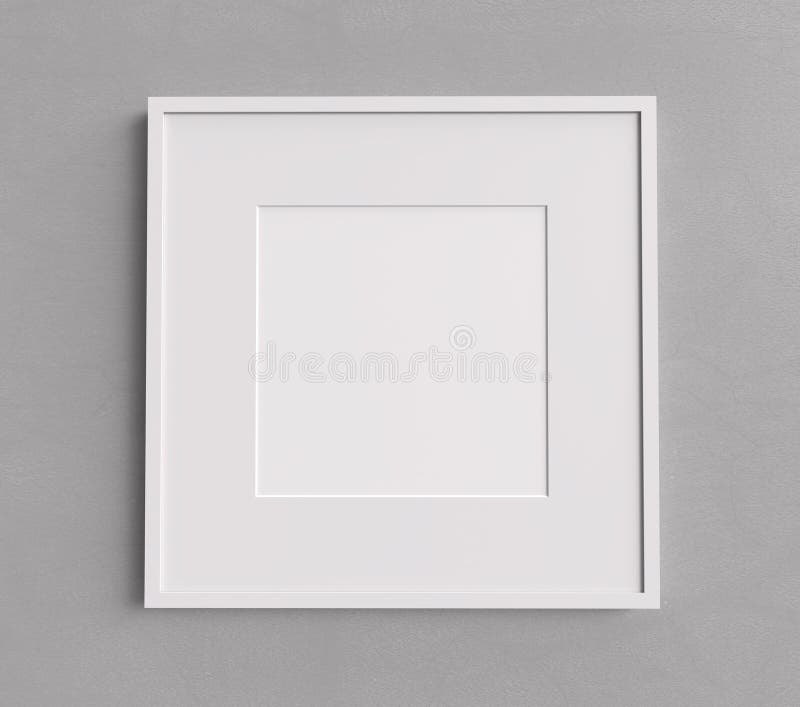 White Square Shape Picture Frame Mockup Stock Photo - Image of shape ...