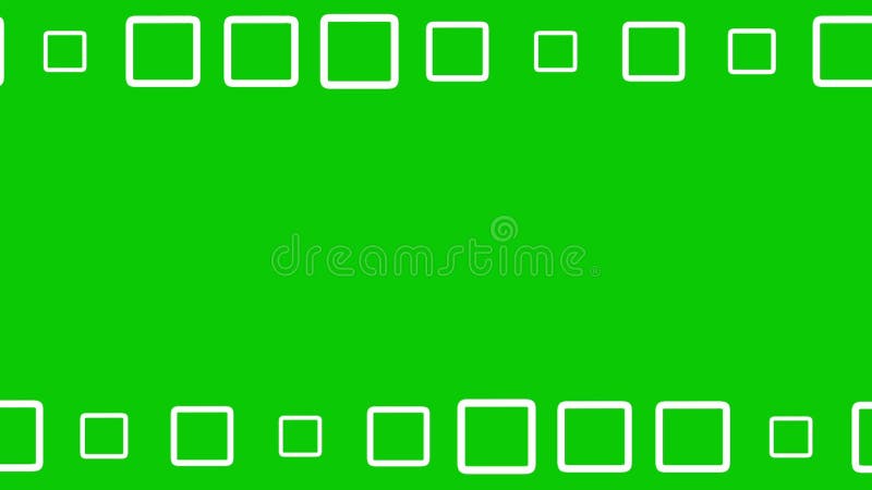 White Square Shapes Pattern on Green Screen Background Stock Video ...