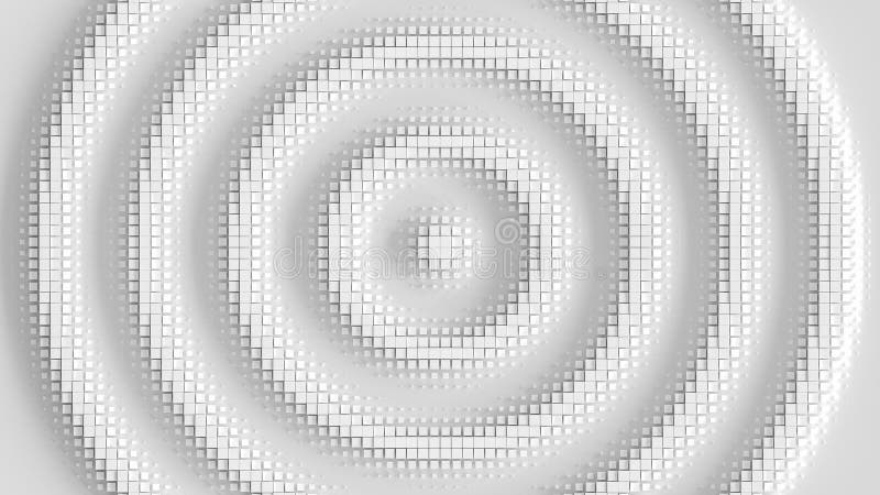 White Square Shapes Randomly Stuck Out 3D Background Stock Illustration ...