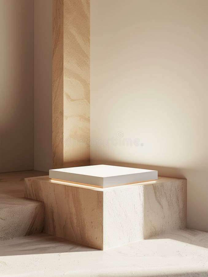 A White Square Sits on a Stone Platform. the Platform is Part of a ...