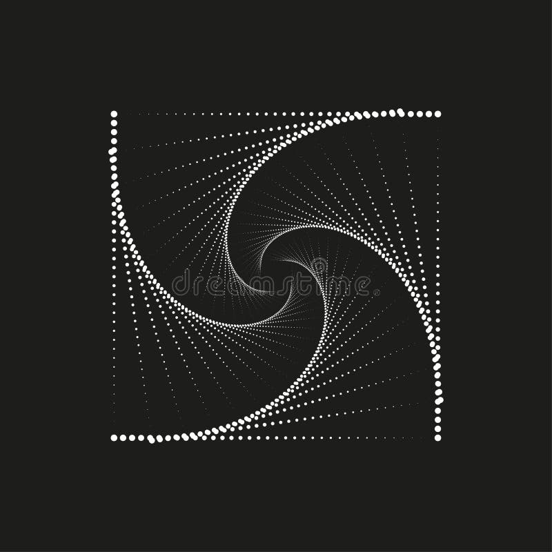 White Square Spiral. Vector Illustration Stock Vector - Illustration of ...