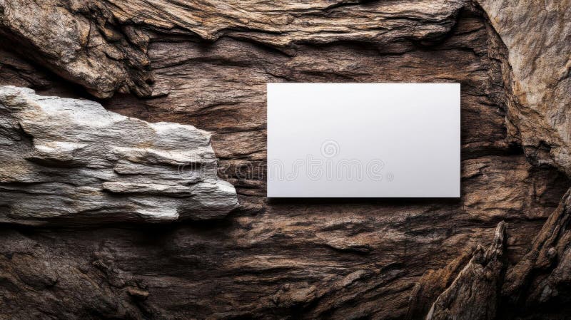 White Square on Weathered Wood for Natural Mockup and Background ...