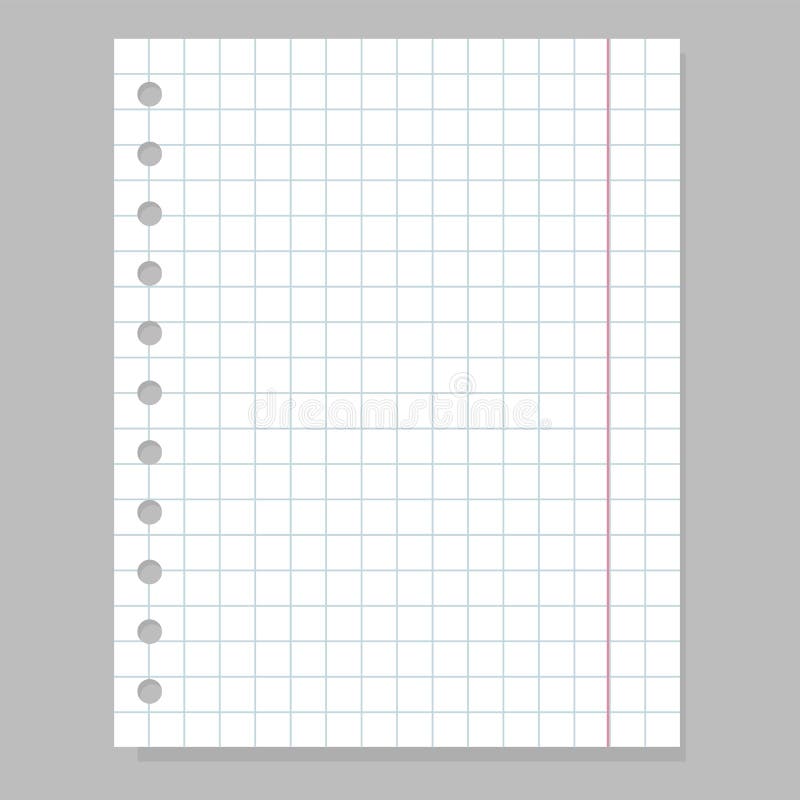 White Squared Paper Sheet Vector Isolated. Square Texture Stock ...