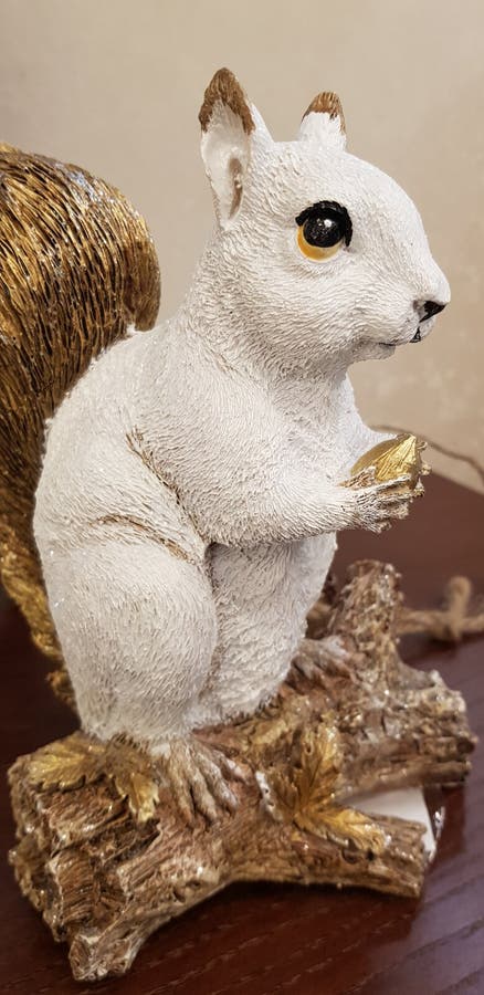 White Squirrel Figure, Christmas Stock Image - Image of merry, green ...